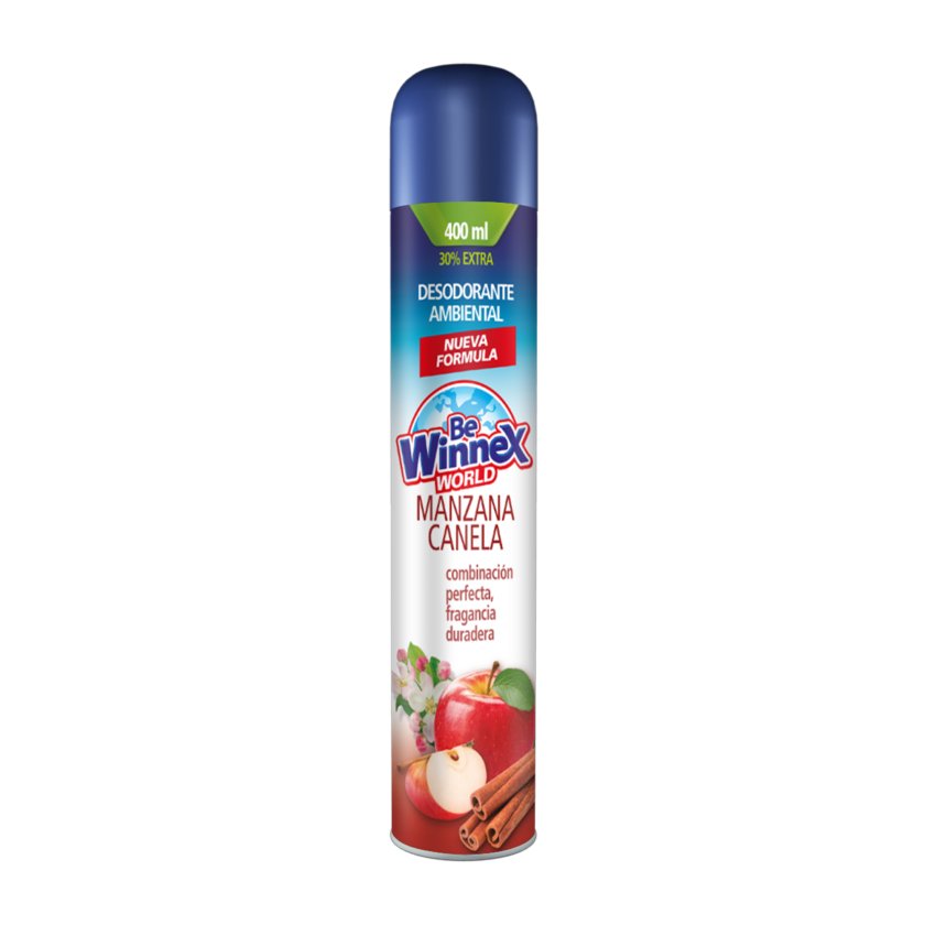 DESODORANTE AMBIENTAL MANZANA CANELA WINNEX 400 ML - tiendaesencial.cl
